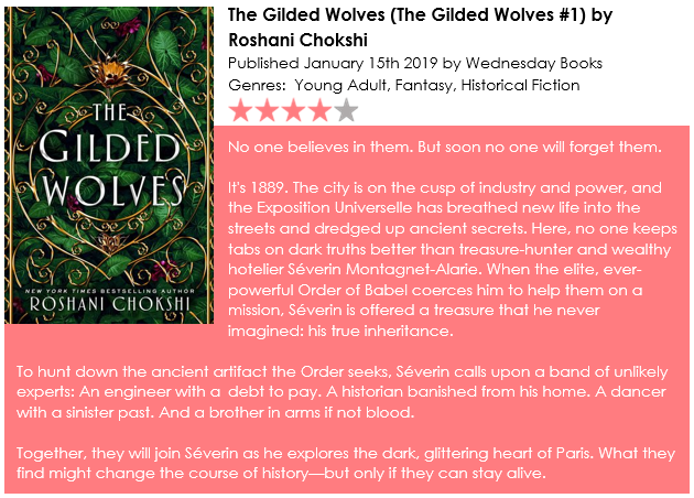 Mini Review | The Gilded Wolves (The Gilded Wolves #1) by Roshani ...