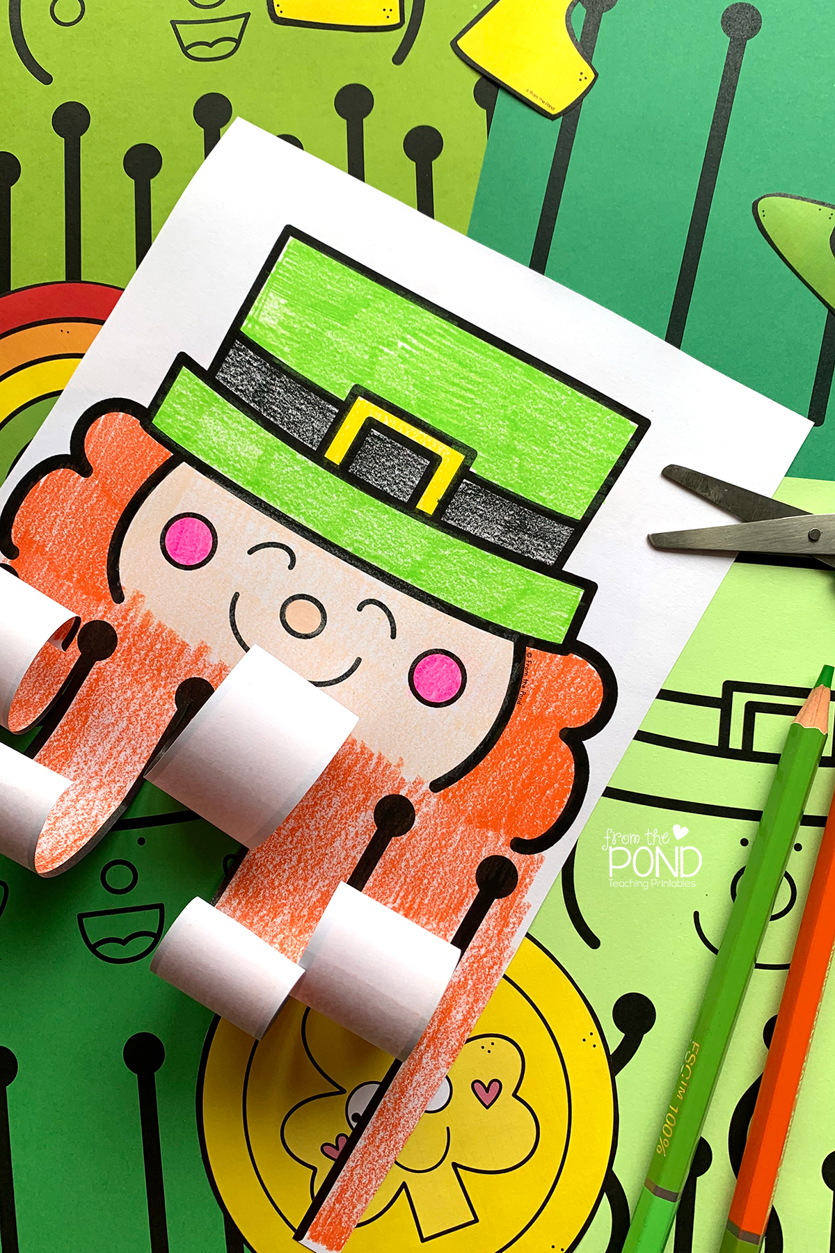 Scissor Skills for St Patrick's Day | From the Pond