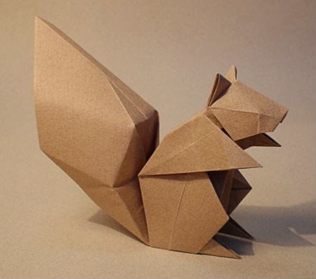 Origami Squirrel ~ easy origami instructions for kids crafts