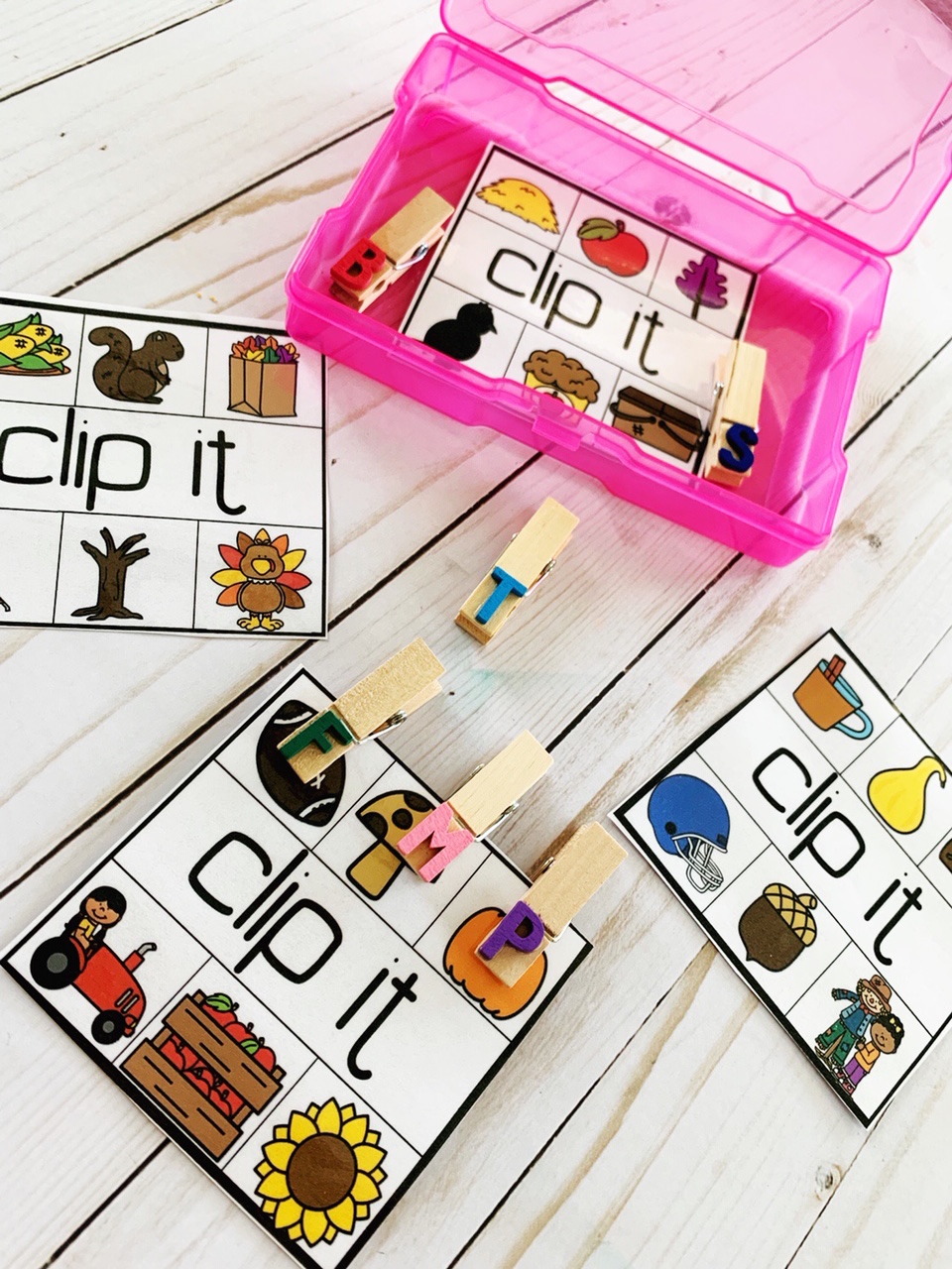 September Fine Motor Task Boxes for Preschool