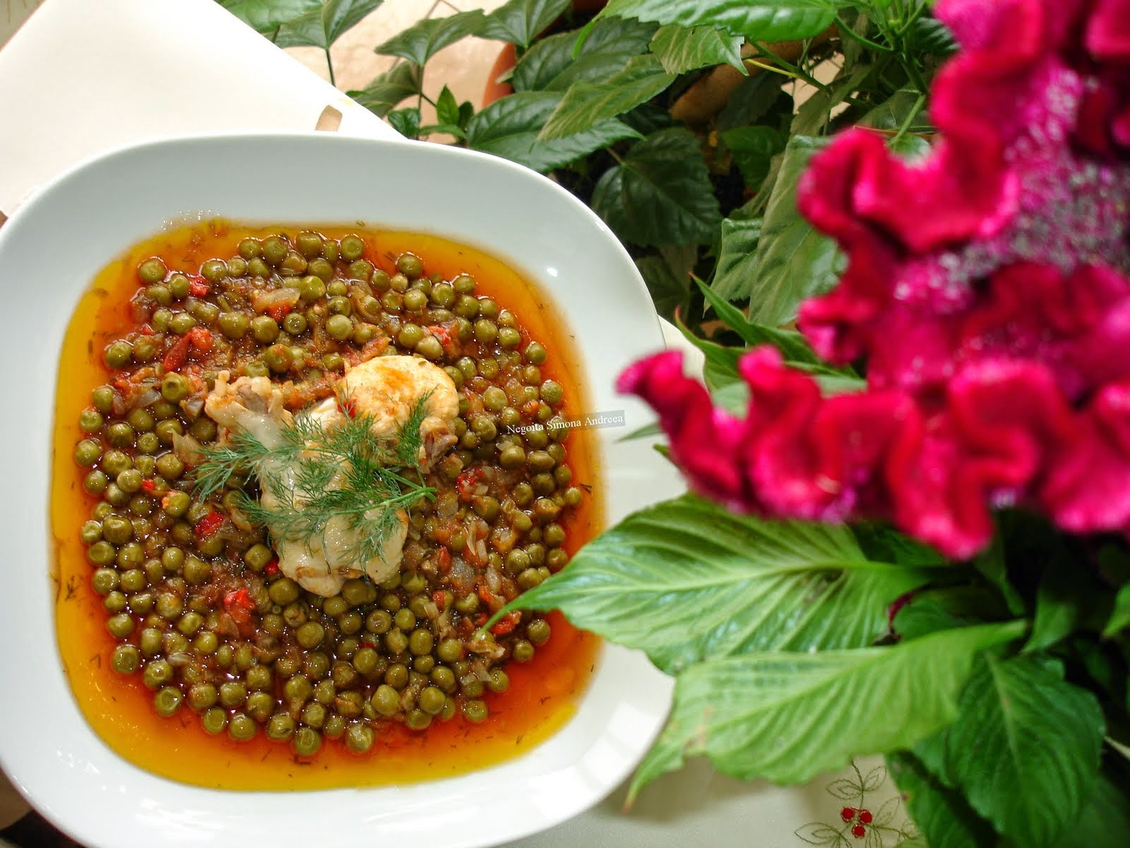 susu: Mancare de mazare cu pui