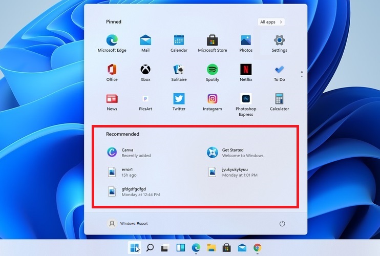 Cách xoá hoặc ẩn Recommended files trên Windows 11