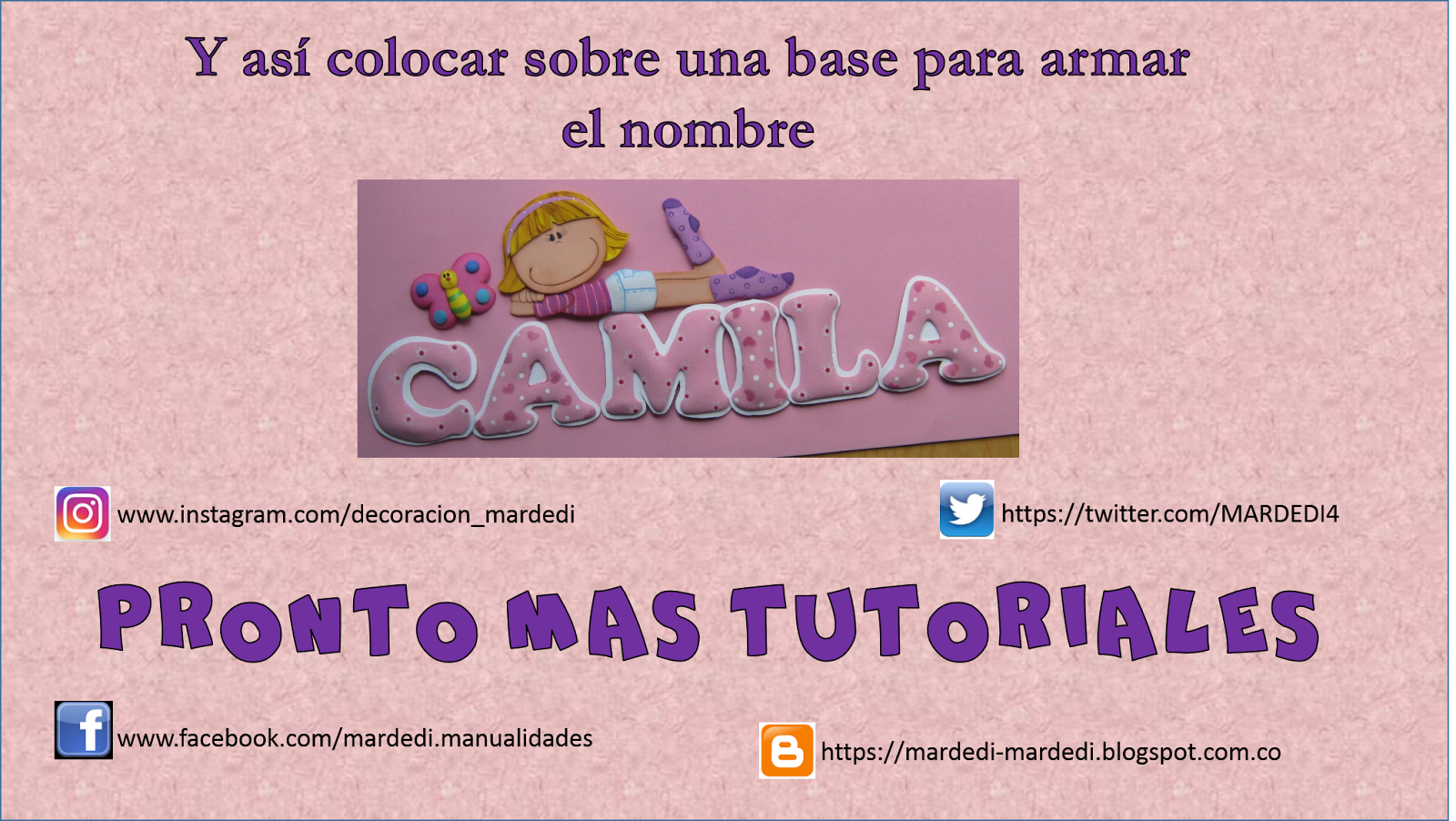 MARDEDI: TUTORIAL PARA LETRAS EN FOAMY