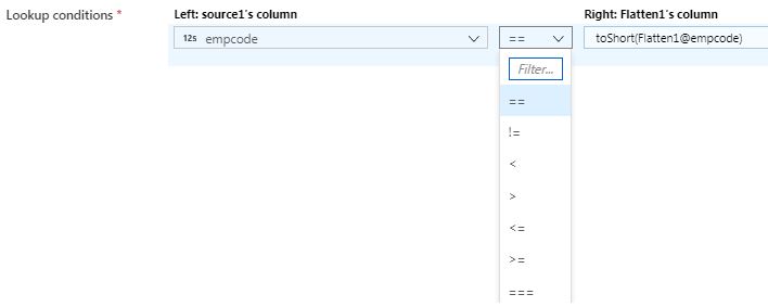 Using Lookup in ADF Data Flow