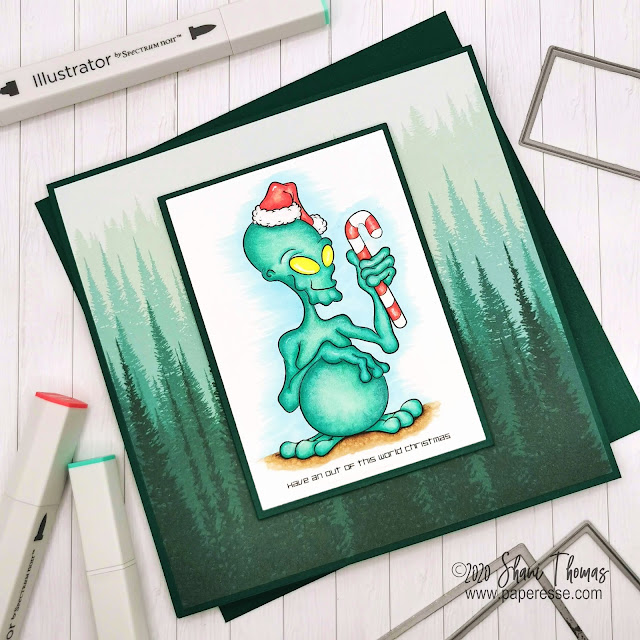 X-Files X-Mas Alien Christmas Card | Paperesse