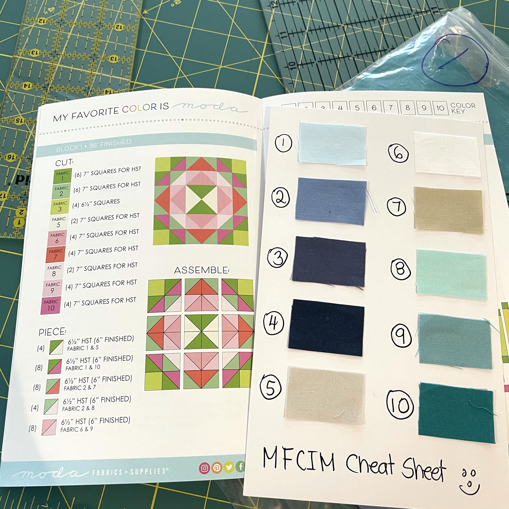 twiddletails: My Favorite Color is Moda Sew Along - Block 1