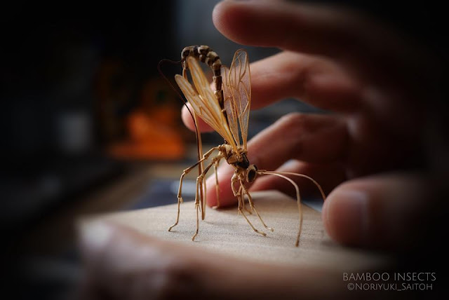 This artist turns bamboo into delicately crafted insect sculptures