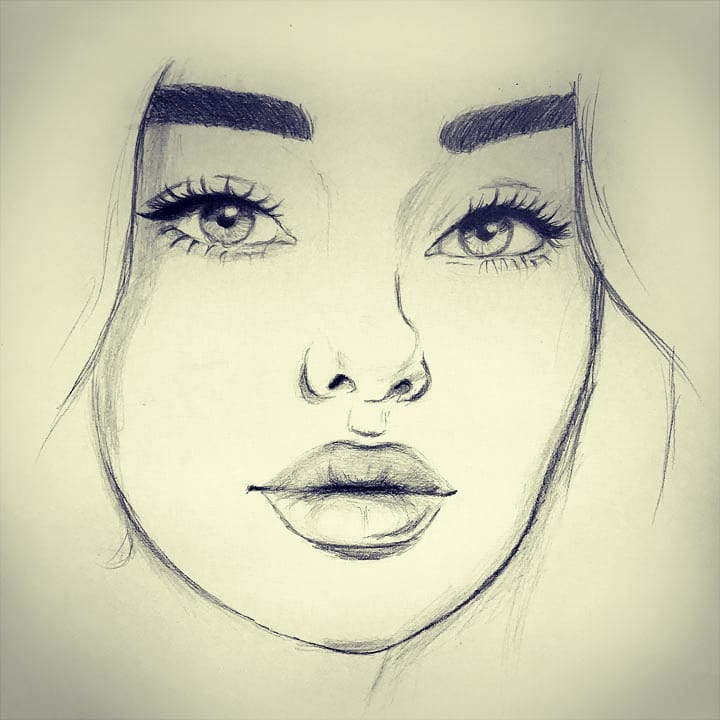 Easy Pencil Drawings Of Faces
