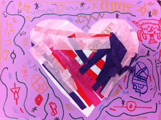 artisan des arts: Heart collages - grade 1/2