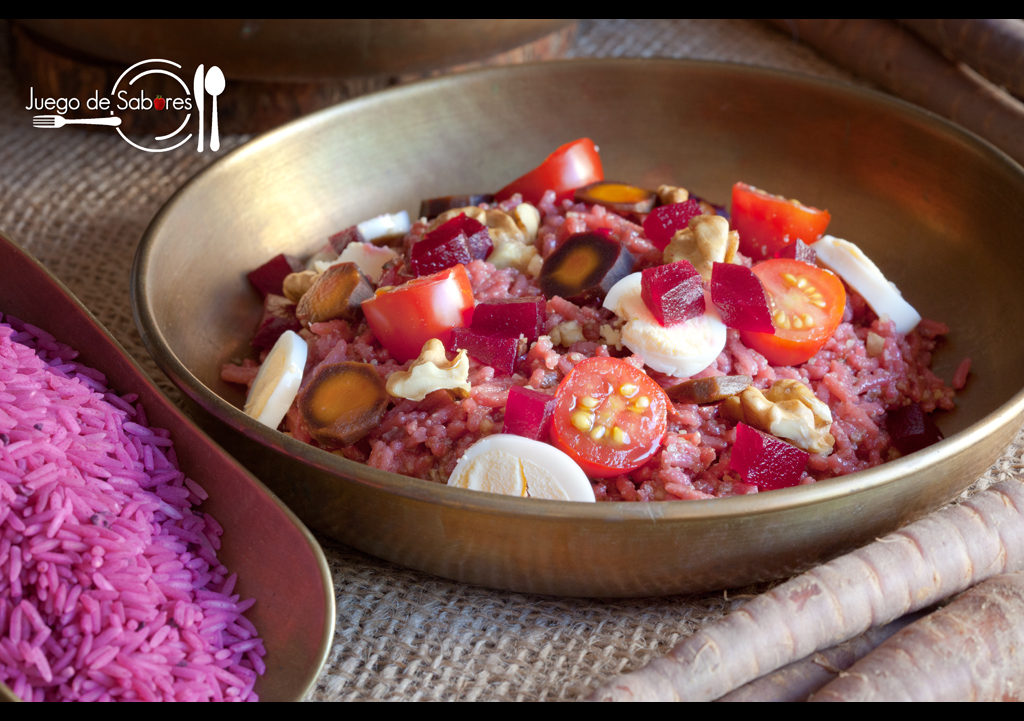 JUEGO DE SABORES : ENSALADA DE ARROZ ROSA