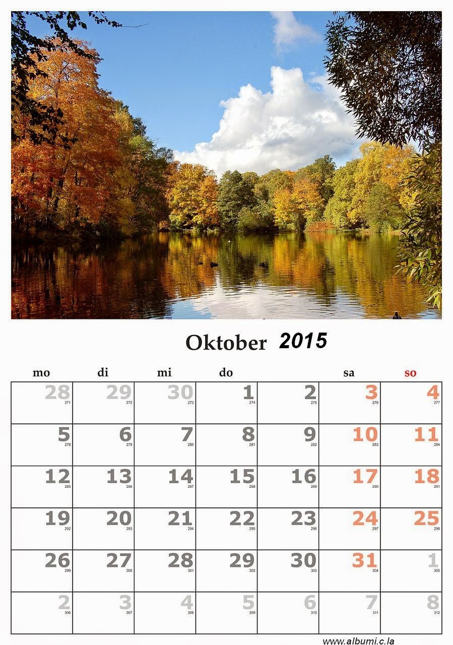Oktober 2015 Kalender fuer das Jahr 2015 in deutscher Sprache | 2016 ...