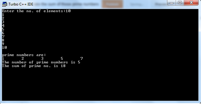 C Language To Find Prime Numbers In An Array And To Calculate The Sum 0947