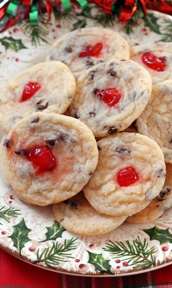 Cherry Amaretto Chocolate Chip Cookies