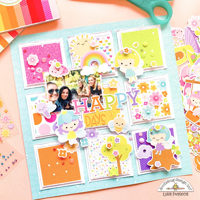 Doodlebug Design Inc Blog: FAIRY GARDEN HAPPY DAYS LAYOUT | with Lisa
