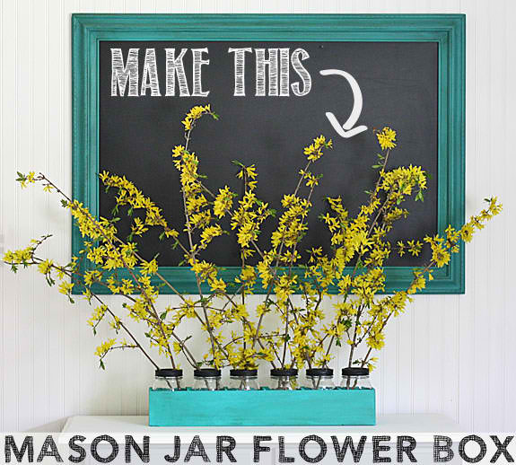 Crafts with Jars: Mason Jar Flower Box