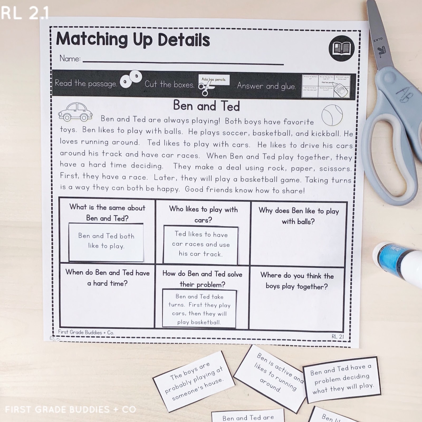 Reader Ready: RL .1 Ask and Answer Questions About a Text | First Grade ...