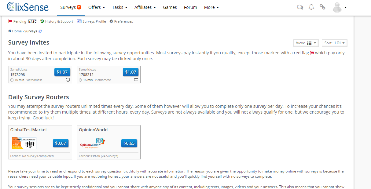 Kiếm tiền online từ trang clixsense (ysense) - Kiemtienspeed - Cách ...