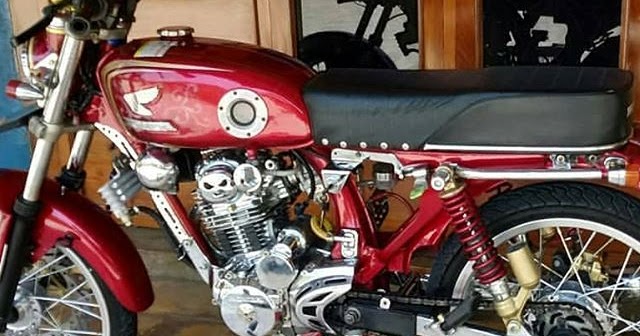 20 Gambar HD Modifikasi CB100 Warna Merah Terbaru 2020