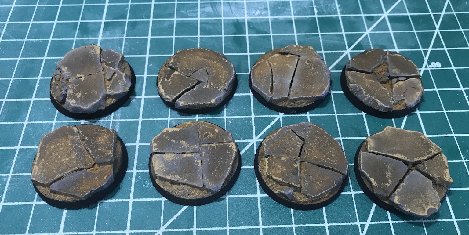 40k Hobby Blog: Custom Bases Painted With Pigments