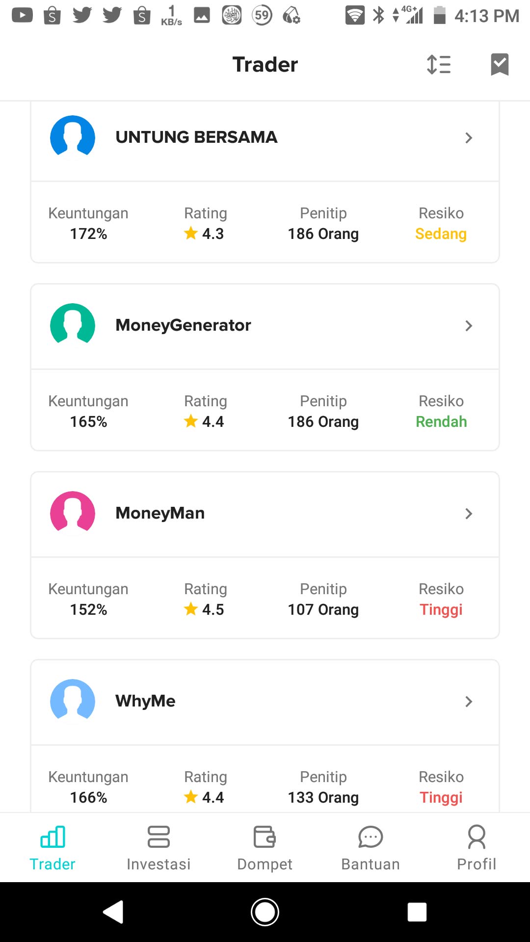 Investasi Trading lebih mudah di Otto - Trading Sosial