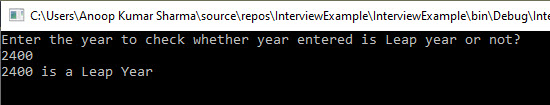 Program to check whether the entered year is Leap Year or Not ~ IT ...
