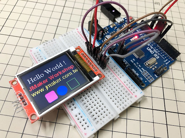Midas Neun Soldaten: @ Arduino ST7735 TFT 全彩LCD 入門篇