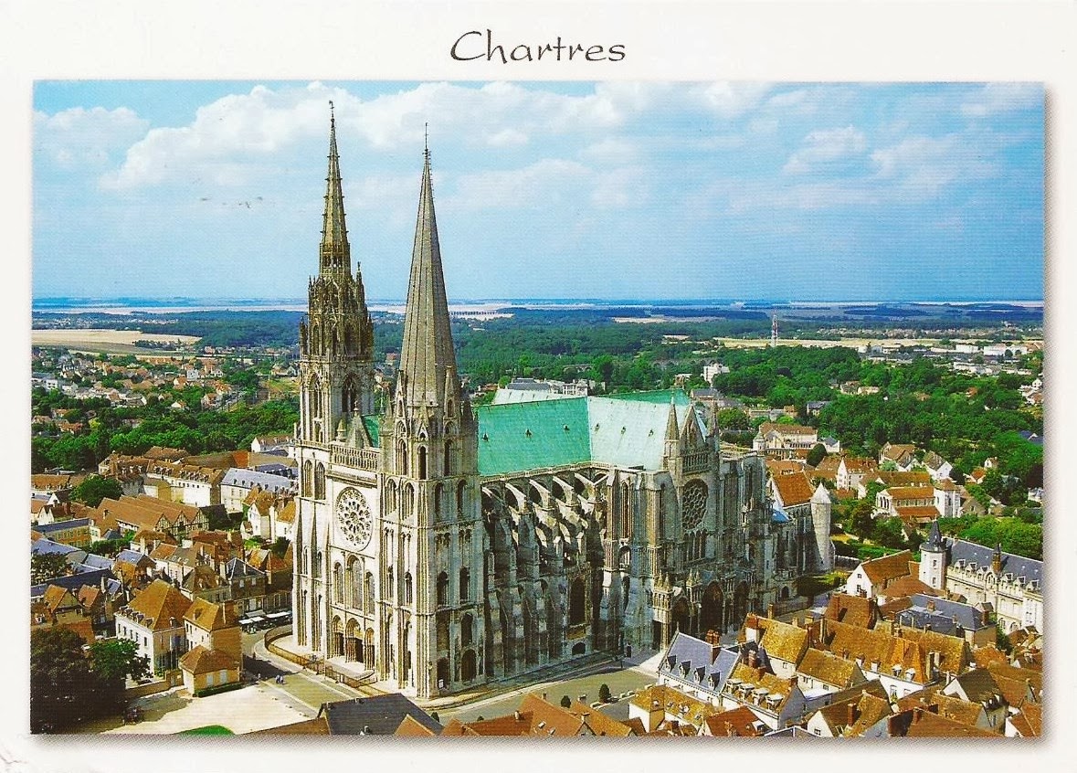 Chartres Cathedral Aerial View