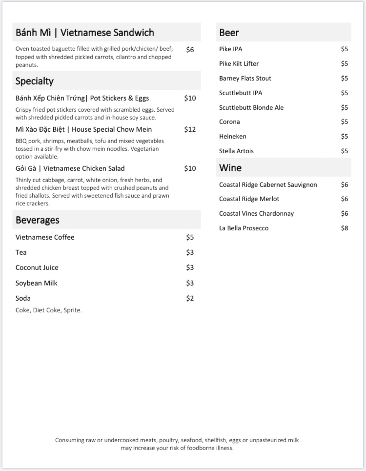 Inland Northwest Business Watch: Take out menus from around Spokane