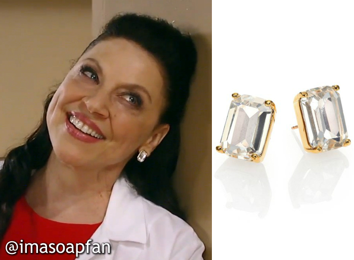 Liesl Obrecht's Emerald Cut Earrings - General Hospital, Season 53 ...