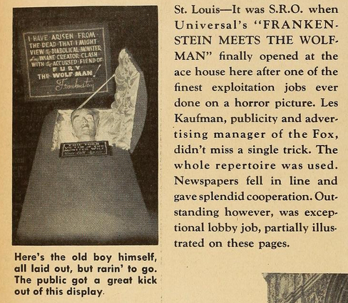 DECAYING HOLLYWOOD MANSIONS: Publicity for Frankenstein Meets the Wolf ...