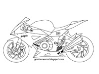 Mewarnai Motor Balap/Sport | Belajar Mewarnai Gambar
