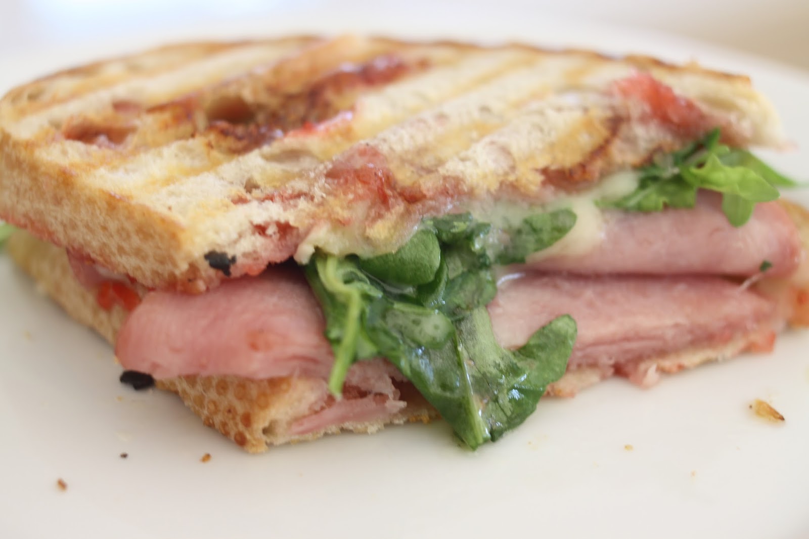 The Larson Lingo: Ham + Jam Sandwich {with Brie & Arugula}