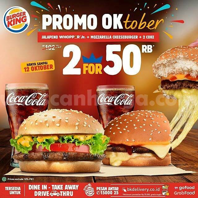 Burger KING Promo OK Periode 1 - 12 Oktober 2020 - scanharga