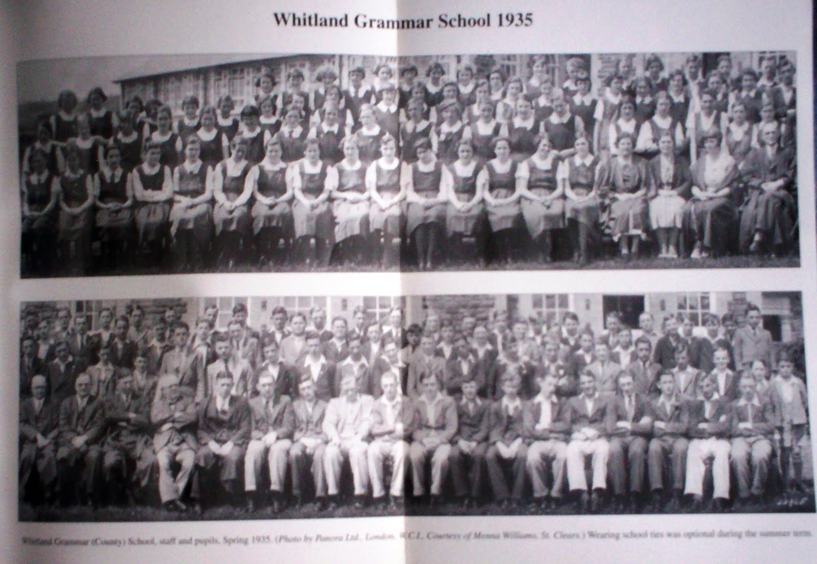 Whitland Whole Grammar School Reunion: Old Photographs