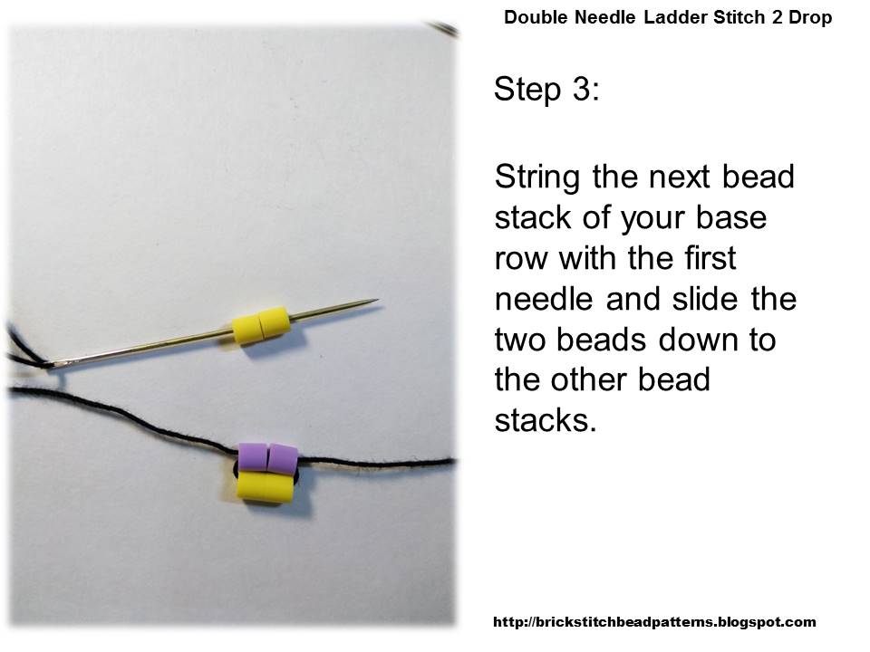 Brick Stitch Bead Patterns Journal: Double Needle Ladder Stitch 2 Drop ...