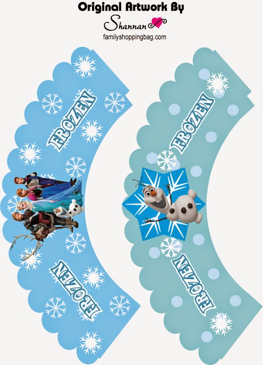 Frozen: Lindos Wrappers y Toppers para Cupcakes para Imprimir Gratis ...
