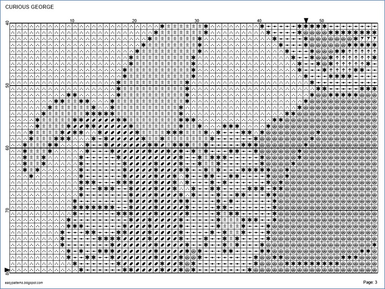 EASY PATTERNS: Curious George cross-stitch pattern
