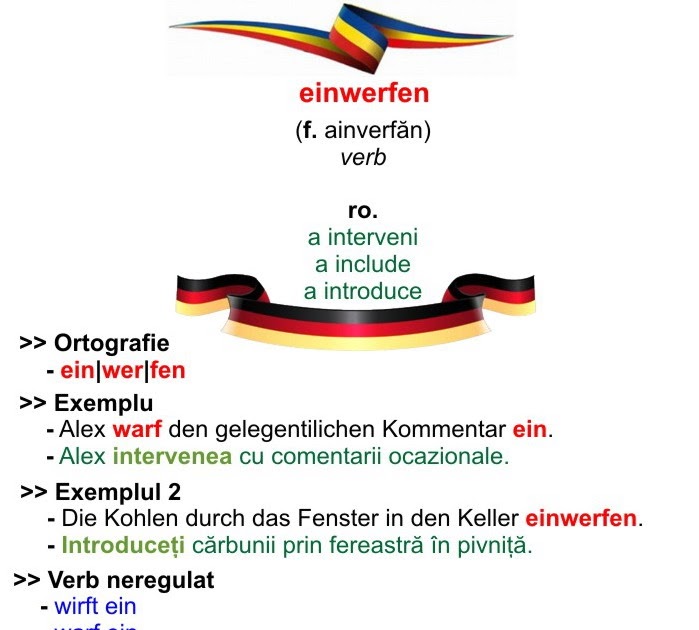 Deutsch für alle: einwerfen