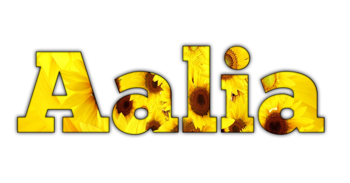 Aalia 3d name PNG image