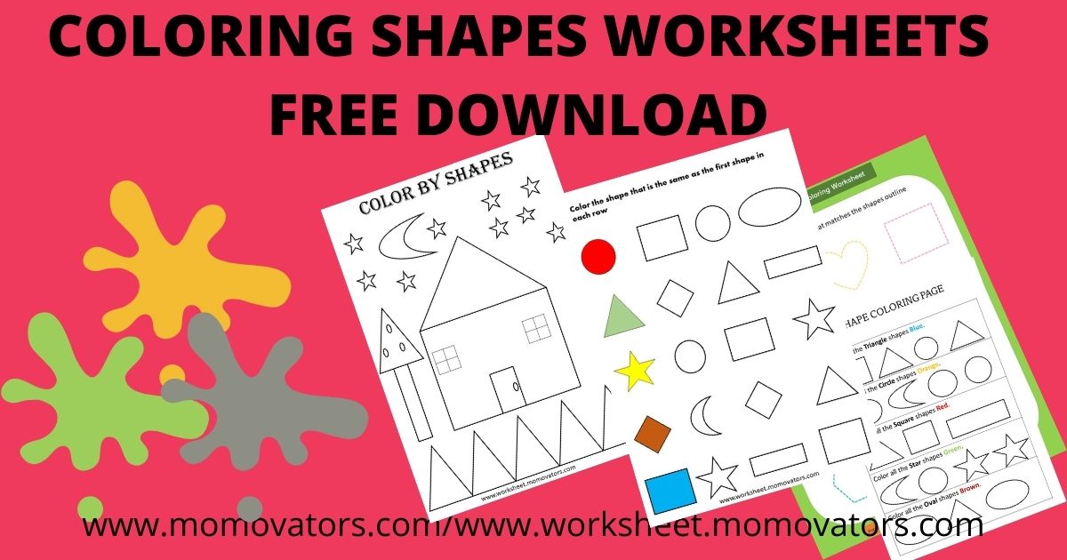 Coloring Shapes Worksheets Worksheets PDF Coloring Shapes Worksheets Worksheets PDF