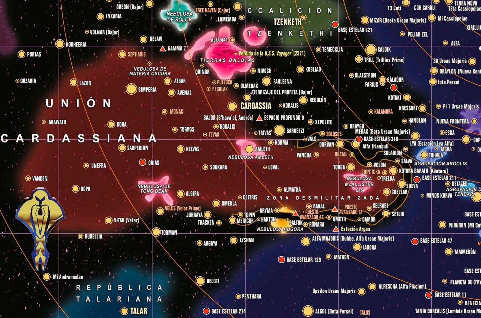 Guia de naves estelares: Cartografía de la Unión Cardassiana