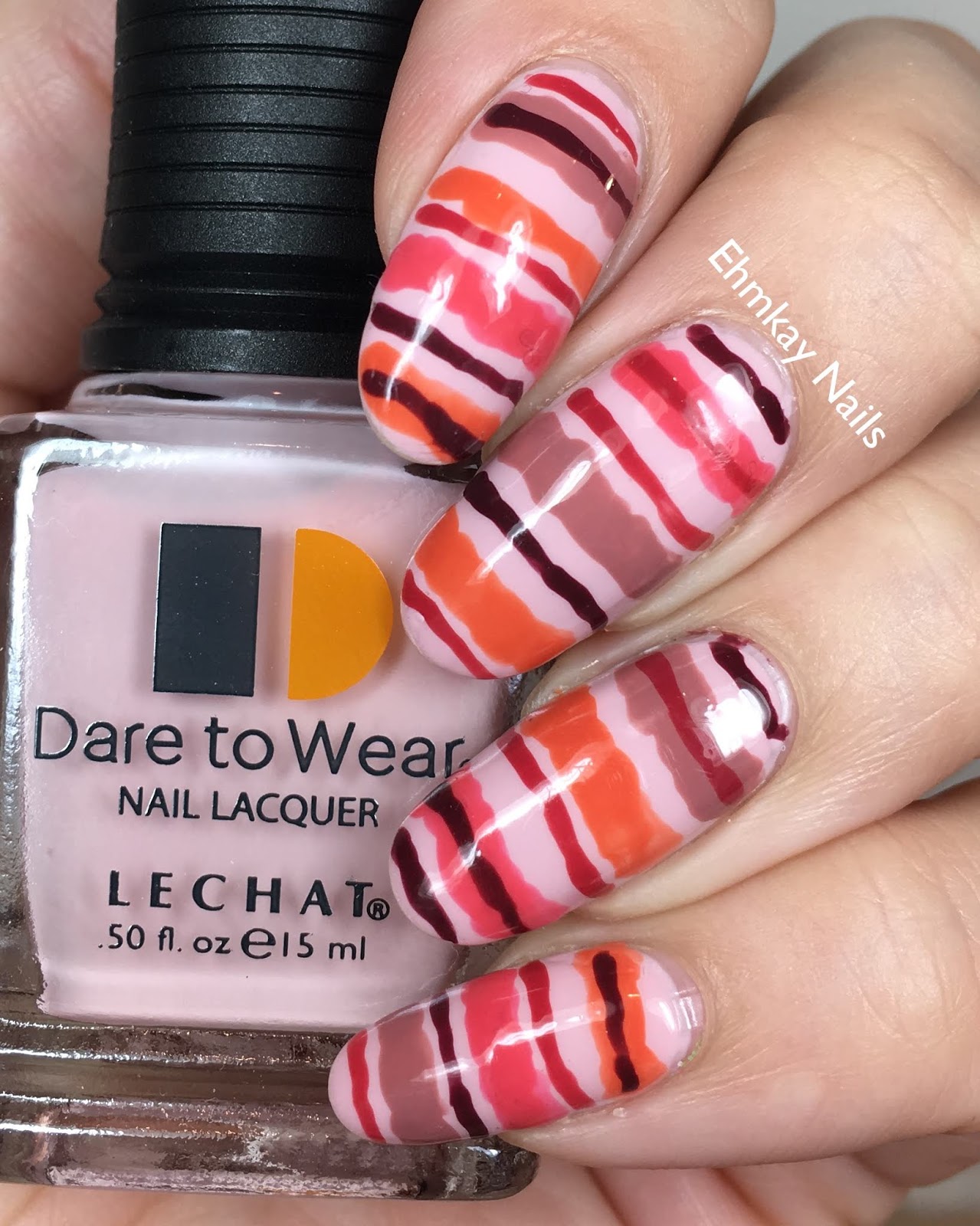 ehmkay nails: Lechat Color Me Autumn Rustic Stripes