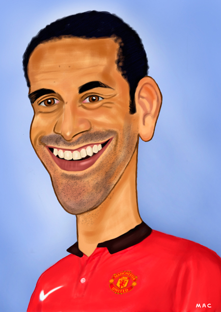 Caricature by Tony Mac -: Rio Ferdinand