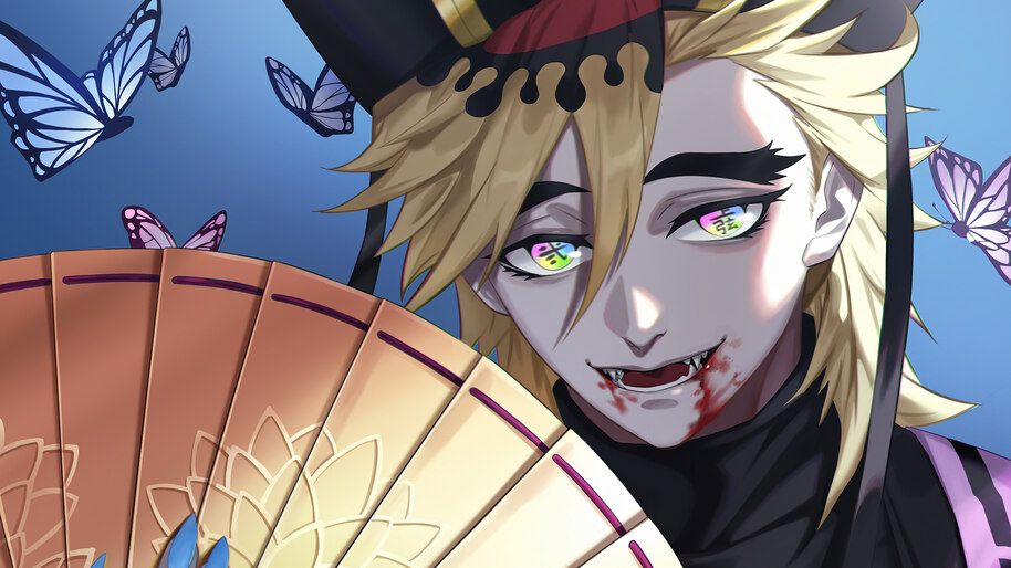 #8.2056, Demon Slayer, Doma, Upper Moon, 4K Wallpaper PC Desktop