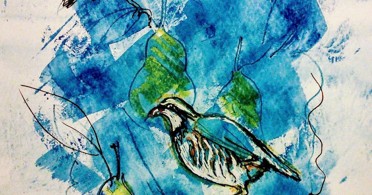 Create A Drawing A Day: Partridge in a pear tree
