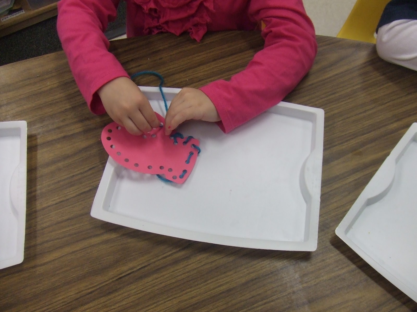 Cachey Mama's World of Learning: Lacing Mittens Fine Motor Activity