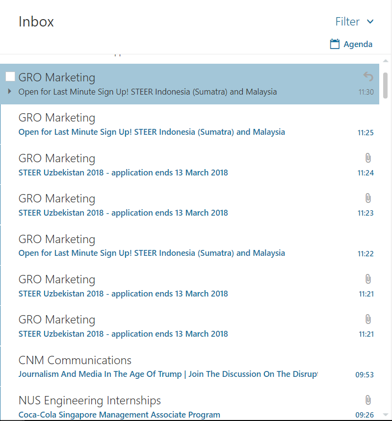 NUS BME Senior: How to unsubscribe from NUS junk newsletters