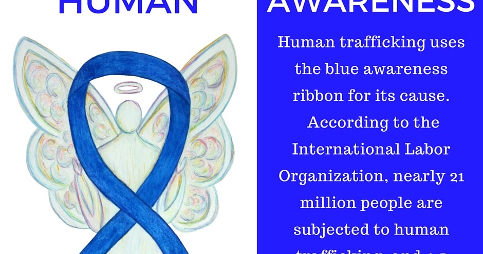 Awareness Angels Art Project: Human Trafficking Awareness Ribbon Angel