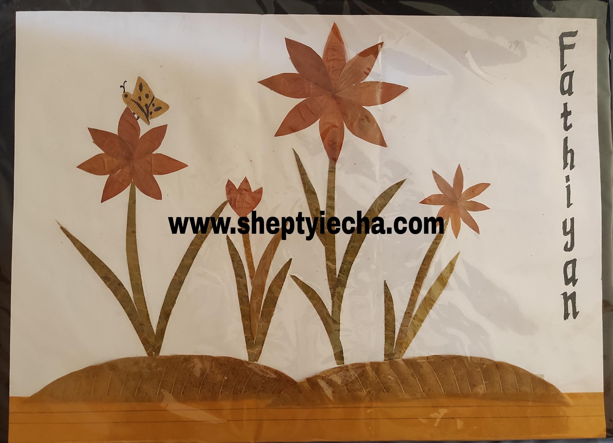 MEMBUAT KOLASE TUMBUHAN (BUNGA) DARI DAUN KERING - Shepty IeCha Blog