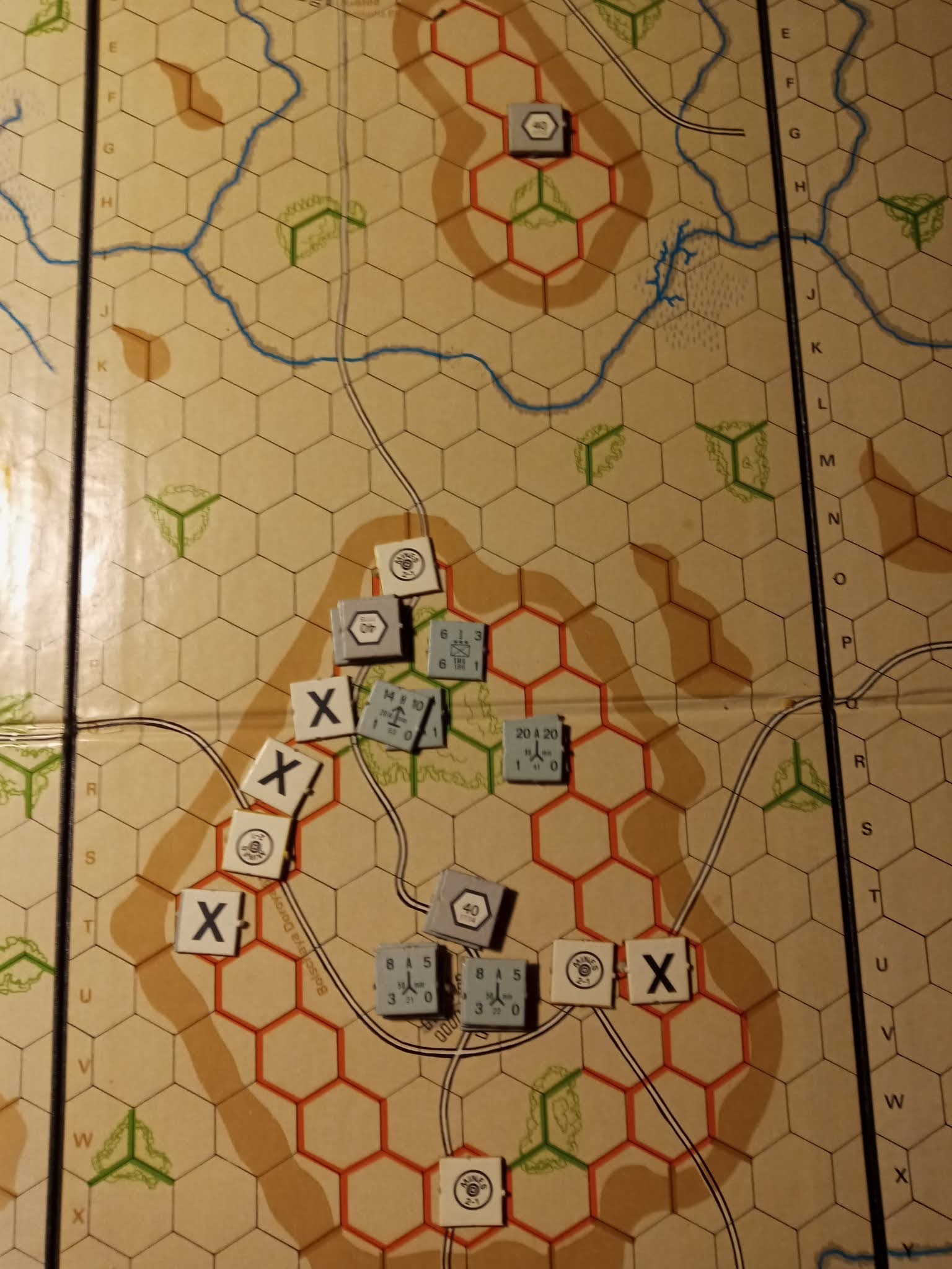 The Vanishing Tower: PanzerBlitz Solo Play Situation #1 (first 3 turns)